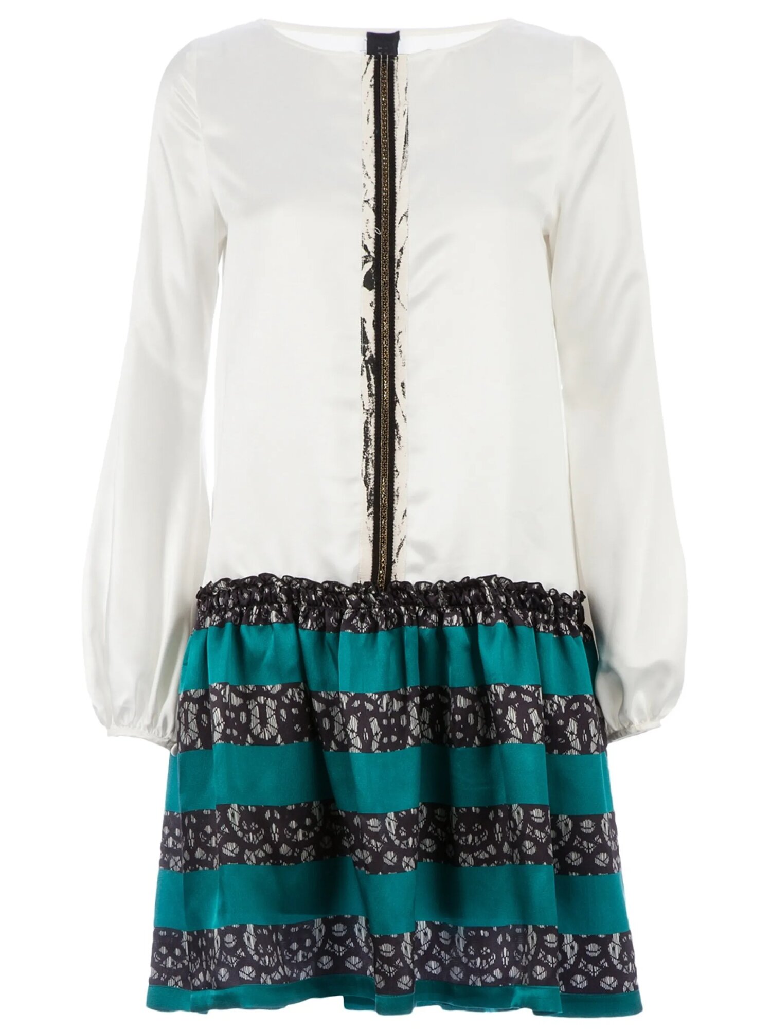 Платье Contrast shirt dress