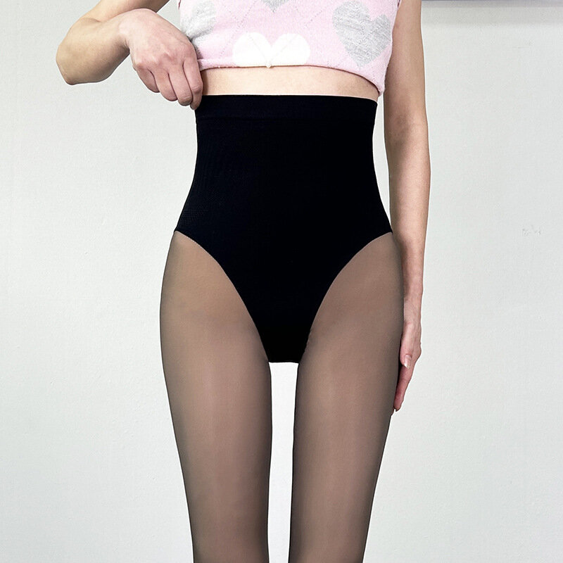 Весенние и осенние верхние вещи, брюки с эффектом поднятия бедер, ультра-естественный розовый водяной блеск, колготки с натуральной основой для женщин, высокая талия, контроль живота