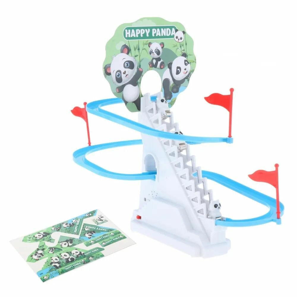 Игрушка Панда: лестница и горка, электрический игровой набор
