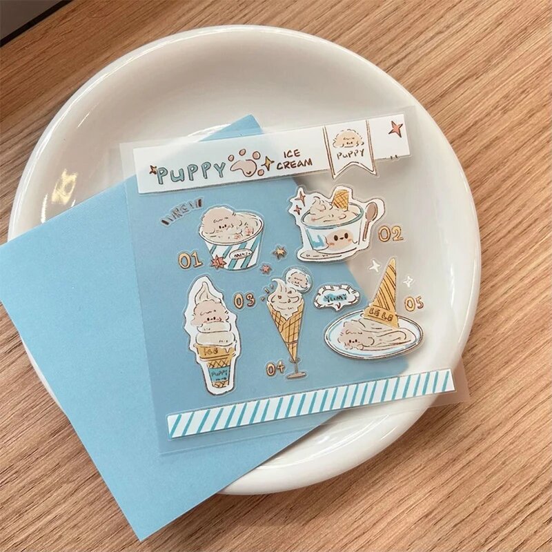 Наклейки Puppy Ice Cream, 5 шт, Color: one size A2