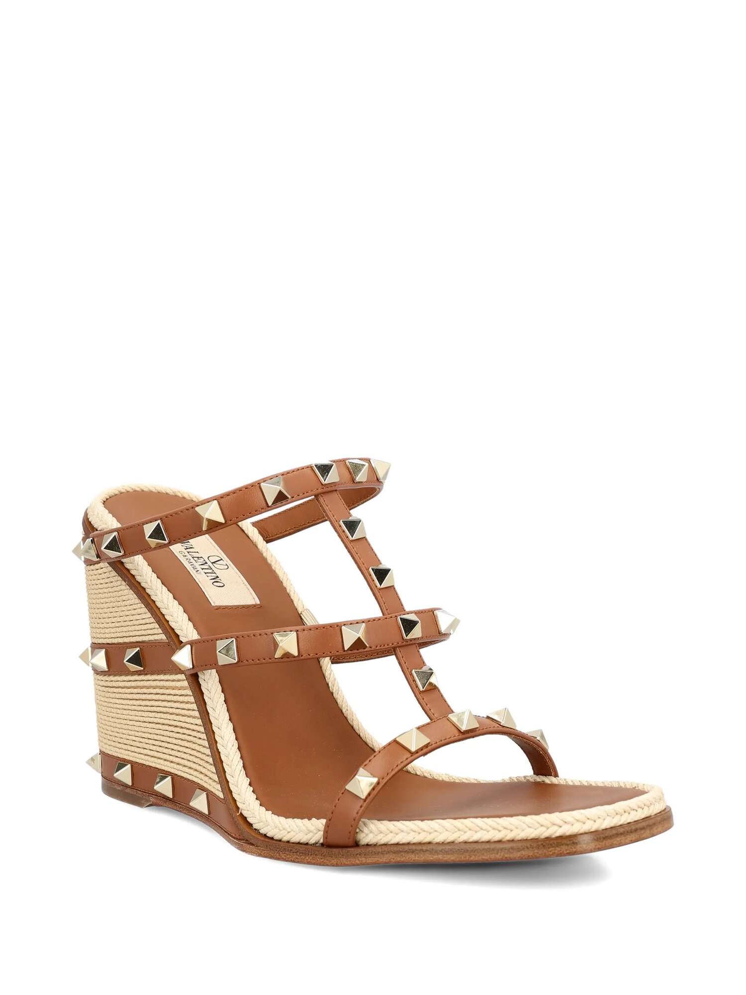 Босоножки Valentino Rockstud, размер 38,5, brown — фото 1