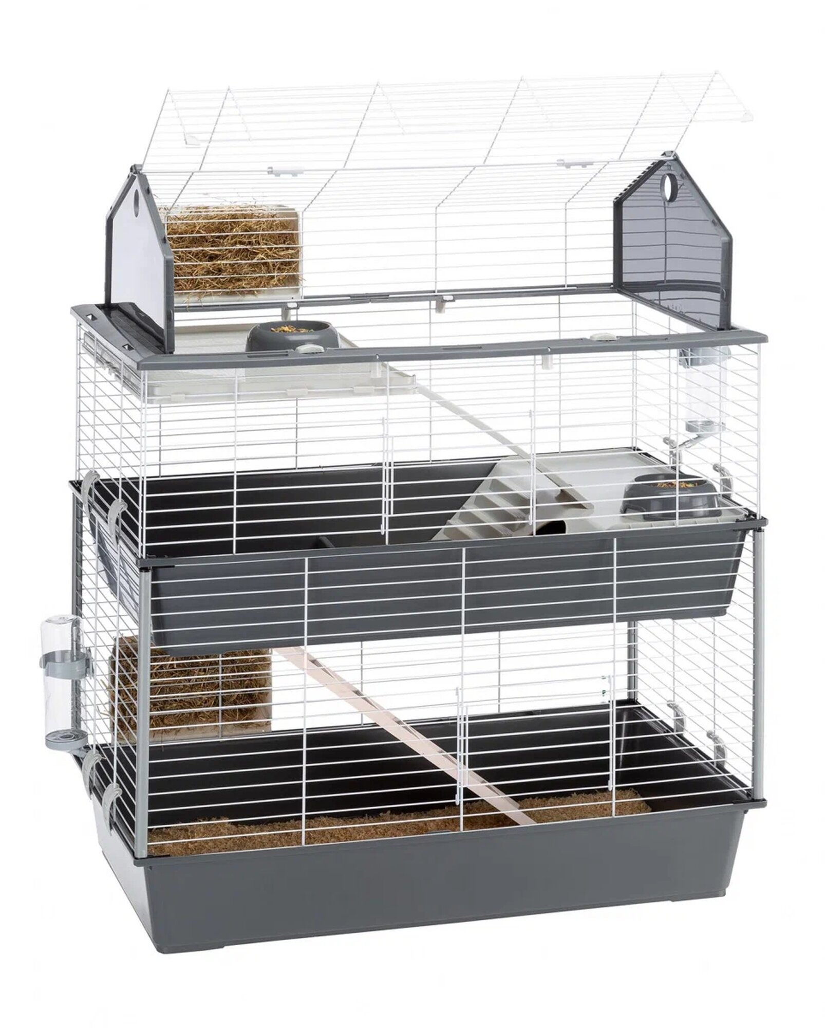 Клетка двухэтажная для кроликов Ferplast BARN DOUBLE большая просторная 95x57x121 см