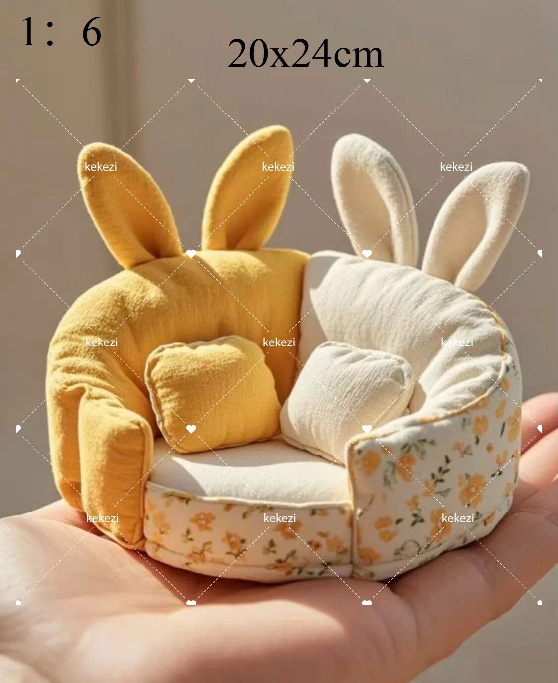 Мини-диван для кукольного домика 1/6 1pcs