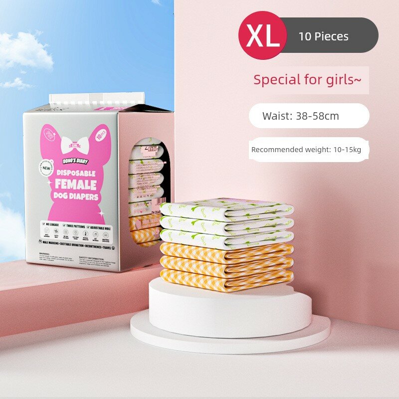 Трусики-подгузники для собак Diary of Growth, физиологические, для кобелей, менструальные, гигиенические прокладки XL