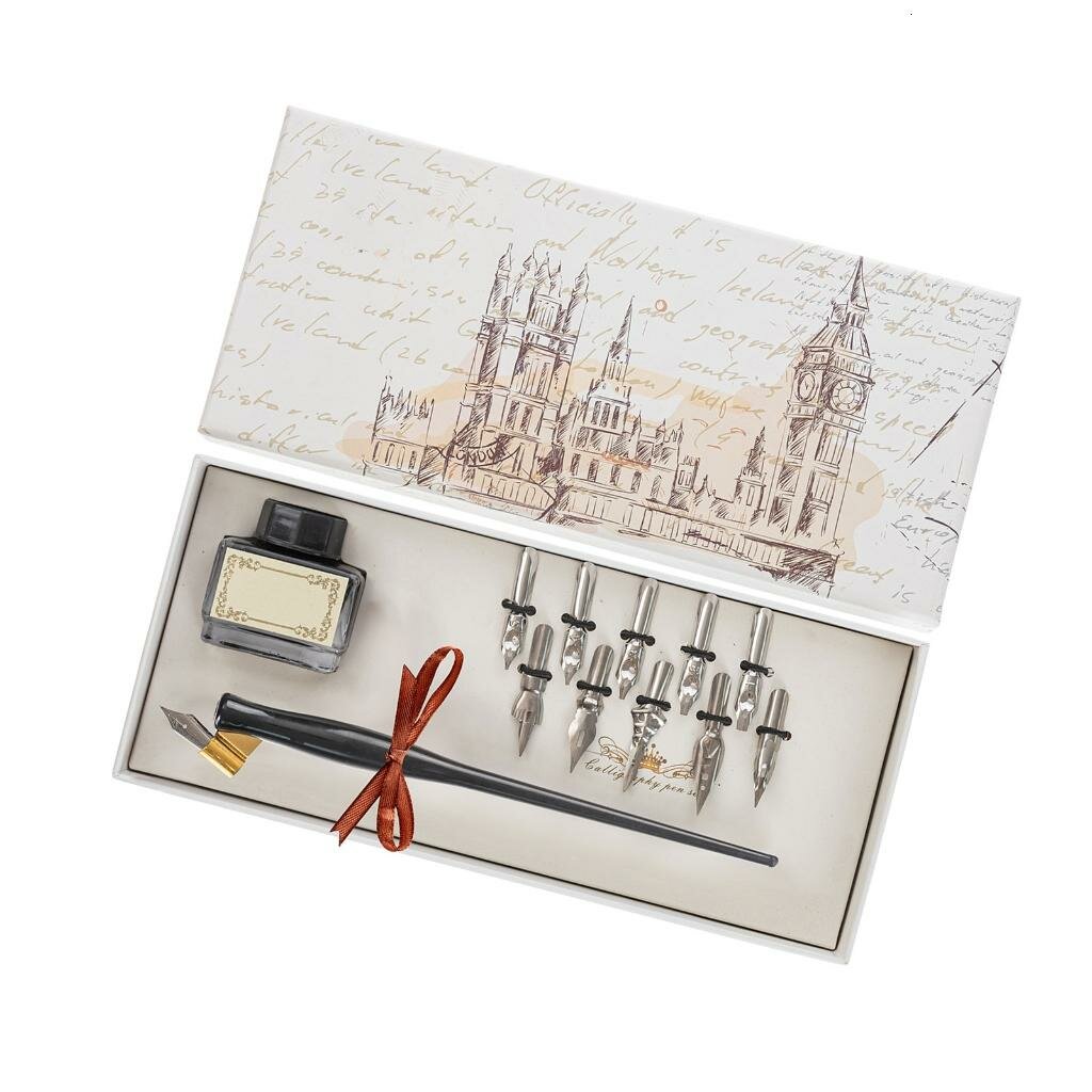 Погружение каллиграфия держатель ручки держатель косой DIP ручка с пером для рисования