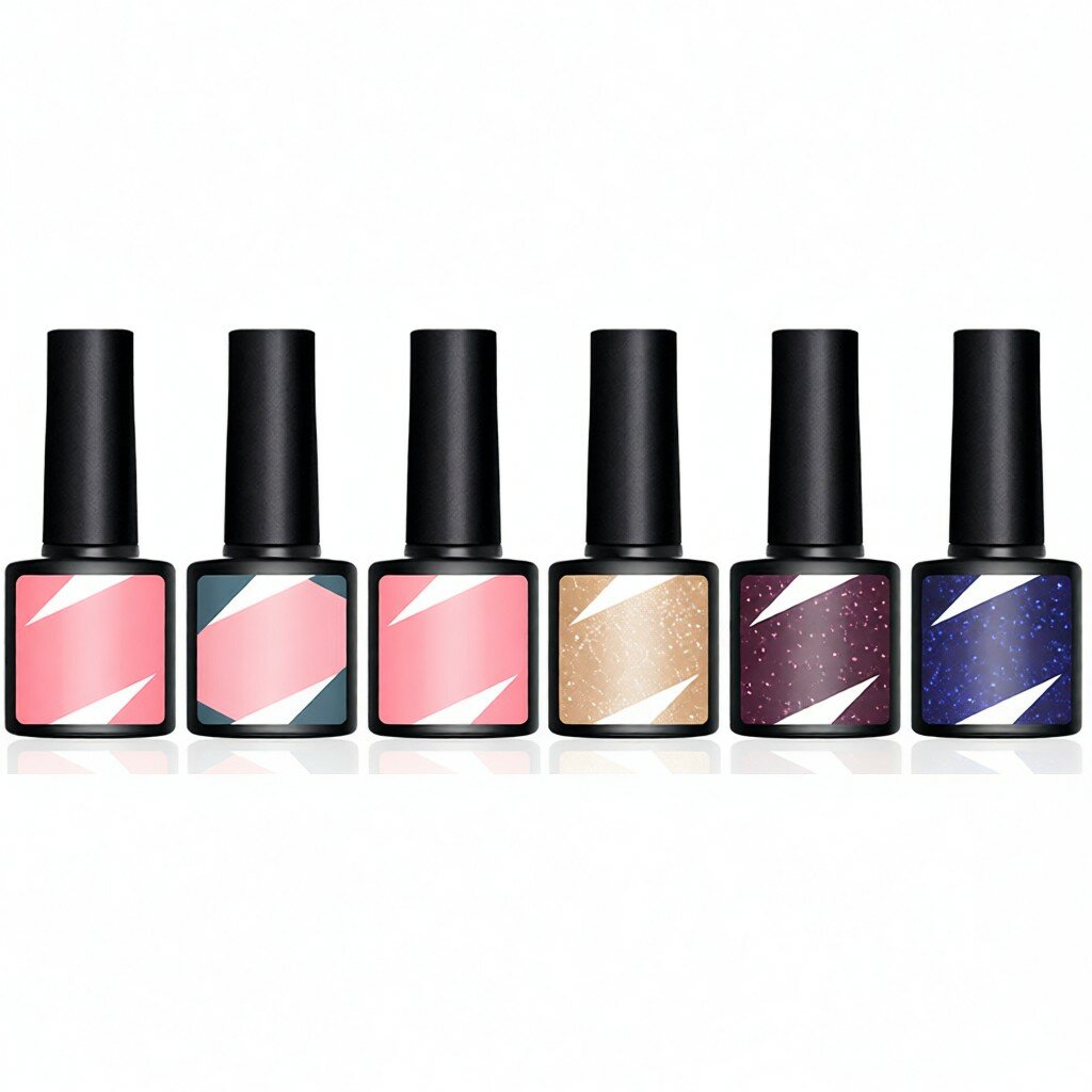 Набор для ногтей Soak Off Nail Gel Set Starter Kit с разноцветным лаком для ногтей, 6 бутылок, 8.5мл каждая, бренд Nee Jolie, тип Nail Polish, модели 01, 02, 03, 04, 05, 06 (выбор)