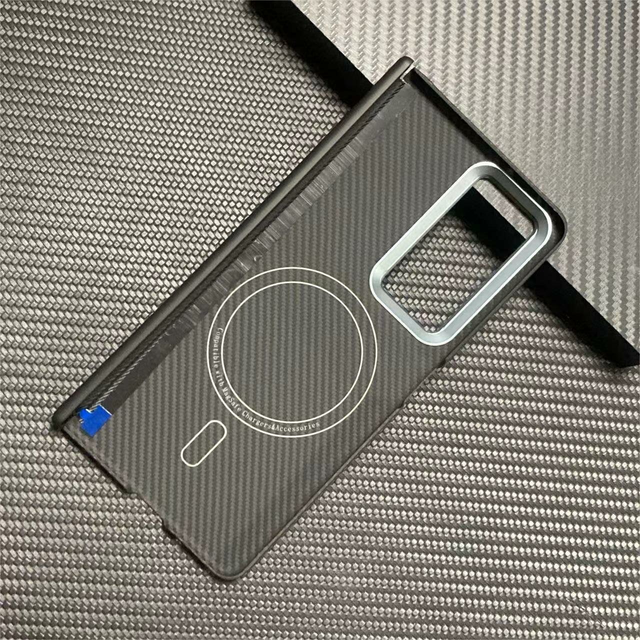 Оригинальный кевлар, совместимый с Honor Magic V2, защитный чехол для центральной оси, ультратонкий магнитный стиль, материал из арамидного волокна