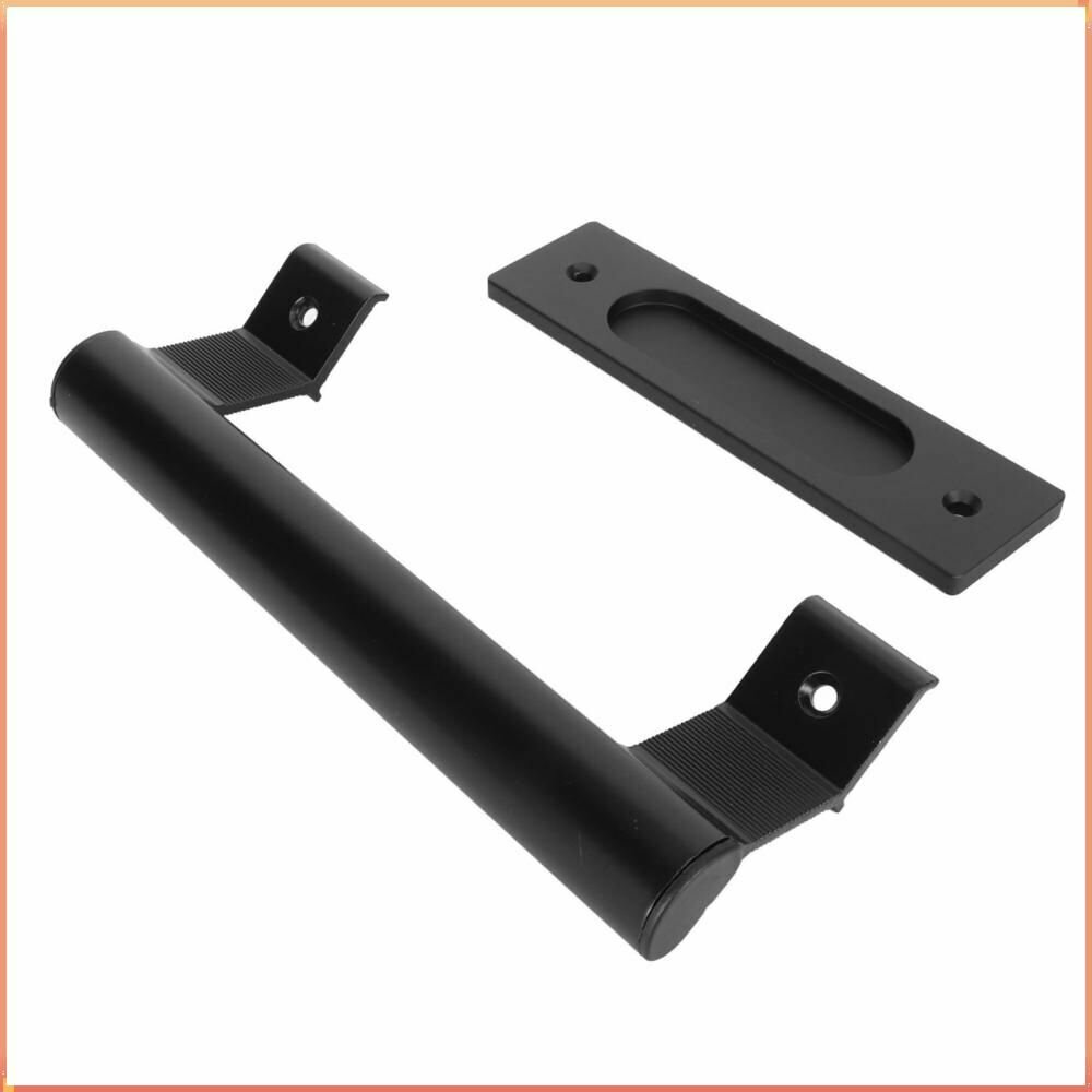 Дверная ручка, двусторонняя черная, алюминий, для скользящих дверей в доме и на заднем дворе