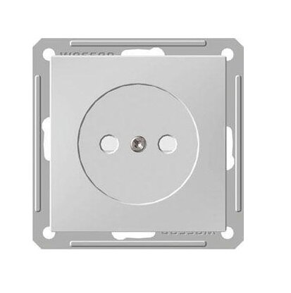 Розетка Systeme Electric белая, 1 место, W59, 16 А, IP20, без заземления, защитные шторки, механизм