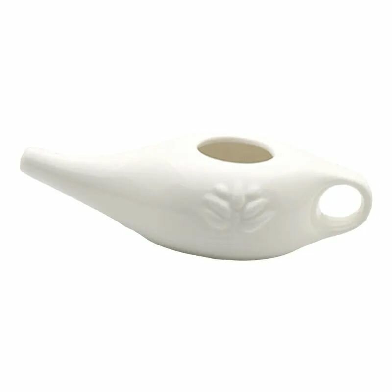 Керамический чайник для промывания носа Neti Pot 250 мл белый