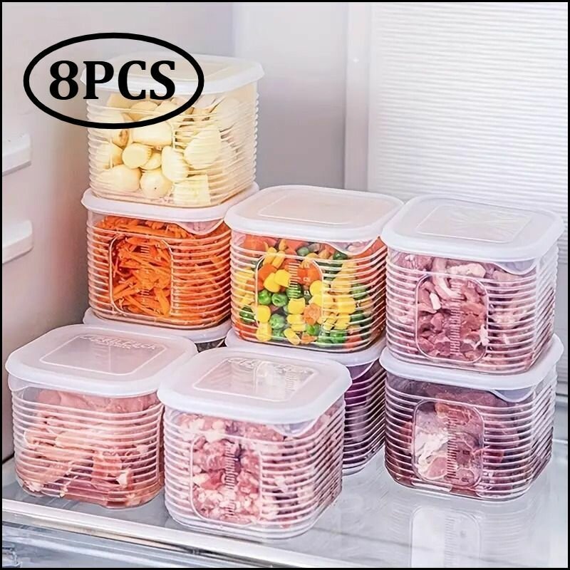 Контейнер пищевой 8 шт пластик для хранения продуктов набор посуды посуда для еды