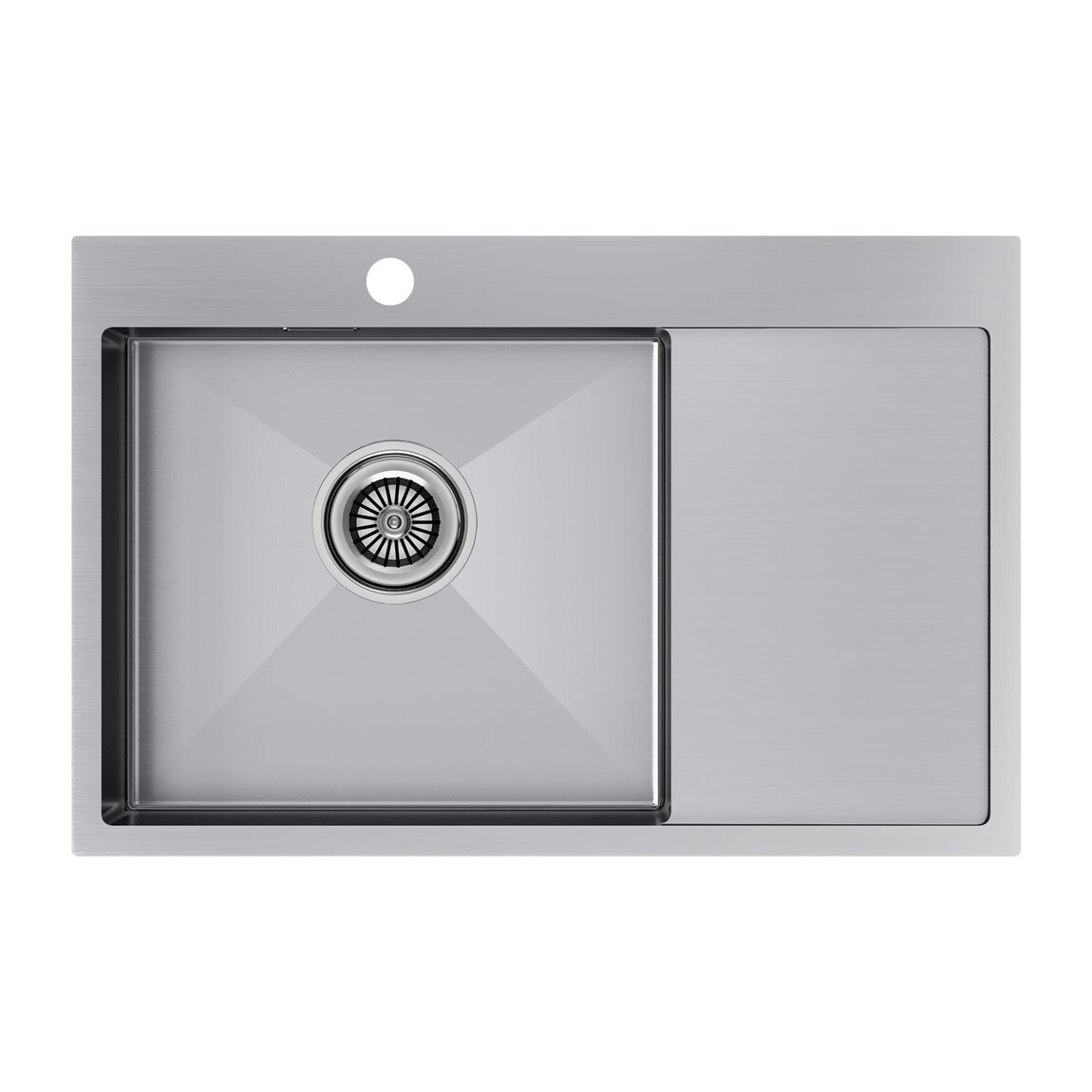 Кухонная мойка Paulmark KRONER 78F PM217851-BSL брашированная сталь Нержавеющая сталь