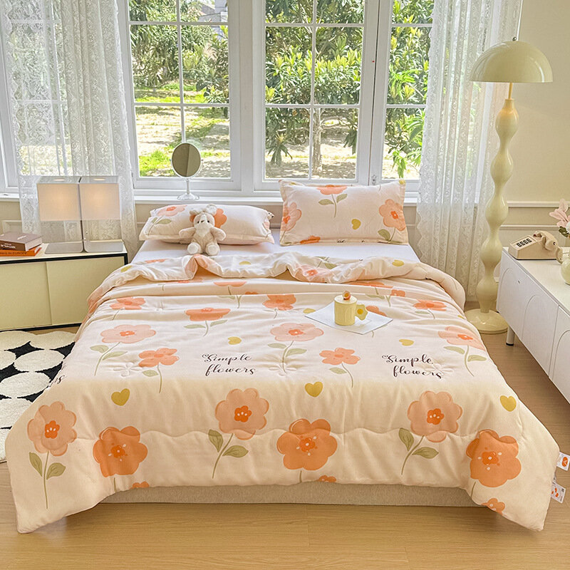 Новое летнее одеяло класса А для матери и ребенка, соевое одеяло Kawaii дофамин, милое одеяло с принтом, впитывающее