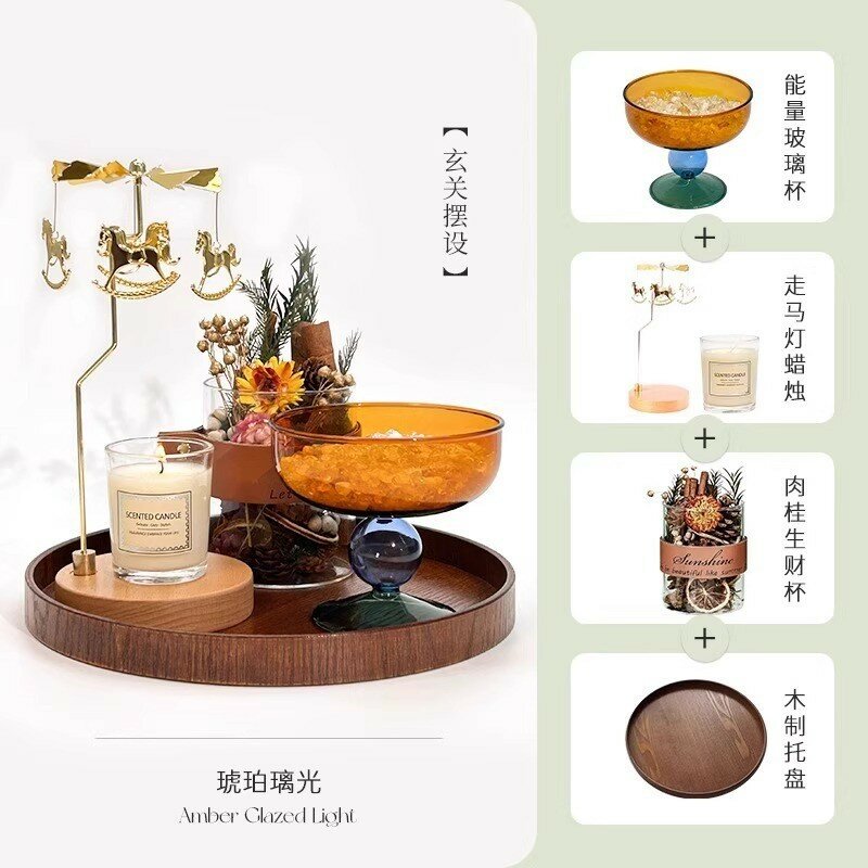 Украшение для входа "Вращающаяся карусель удачи" Кристаллическое украшение Подарок на новоселье Декор для рабочего стола