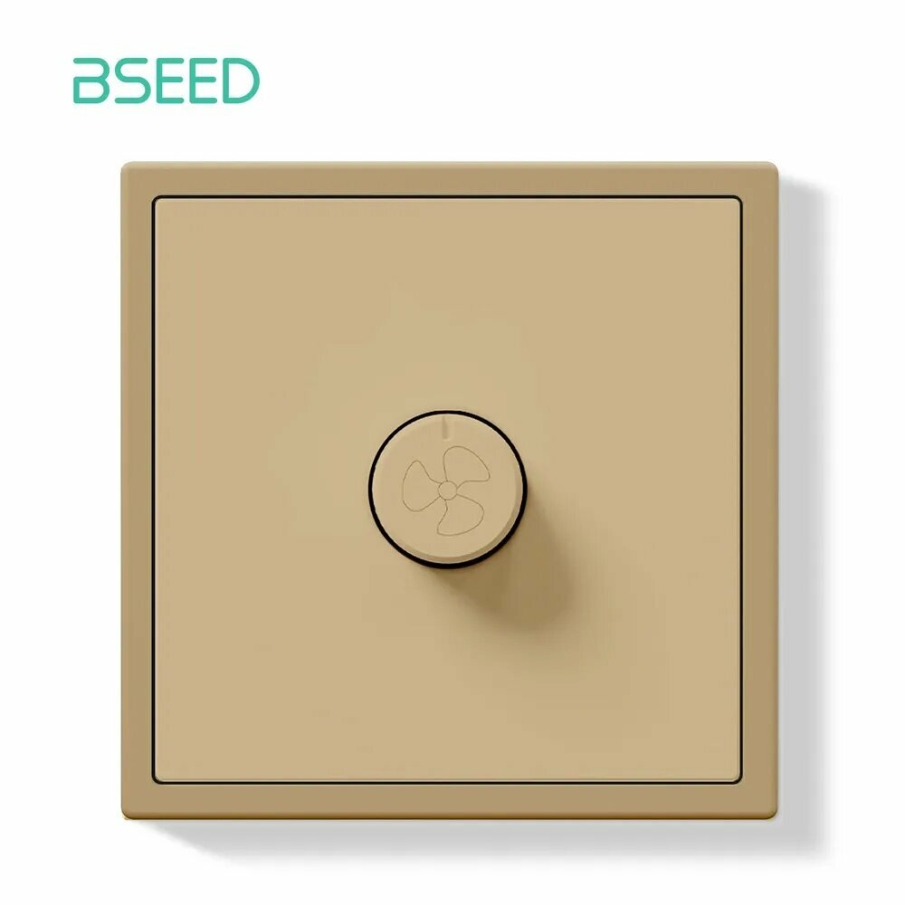 Регулятор скорости вентилятора, 220В-500Вт/ Накладной , BSEED Grand серии , пластиковая панель 80мм