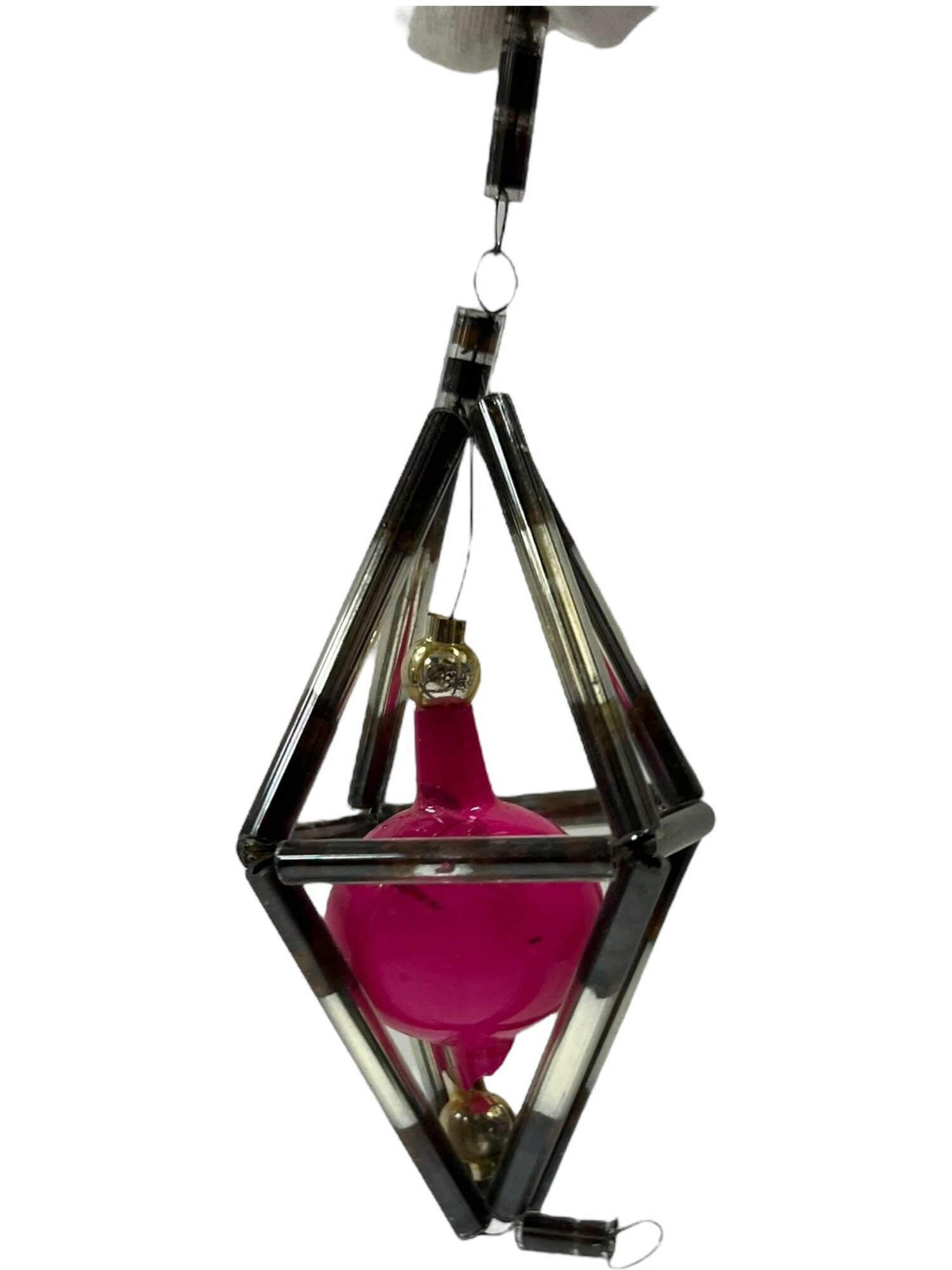 Советская винтажная елочная игрушка, стеклярус, сделано в СССР