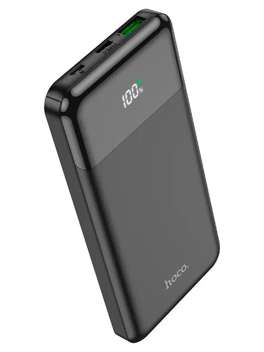 Внешний аккумулятор Hoco J102 10000mAh (PD20W, QC3.0) черный / повербанк с быстрой зарядкой