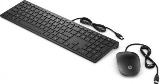 Клавиатура + мышь HP Pavilion 400 клав: черный мышь: черный USB slim