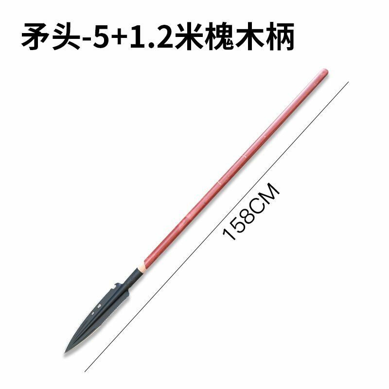 Многофункциональный наконечник копья из марганцевой стали, утолщенный заостренный наконечник копья, длинный копье для рубки дерева, нож копья, копье зулусов, копье властелина