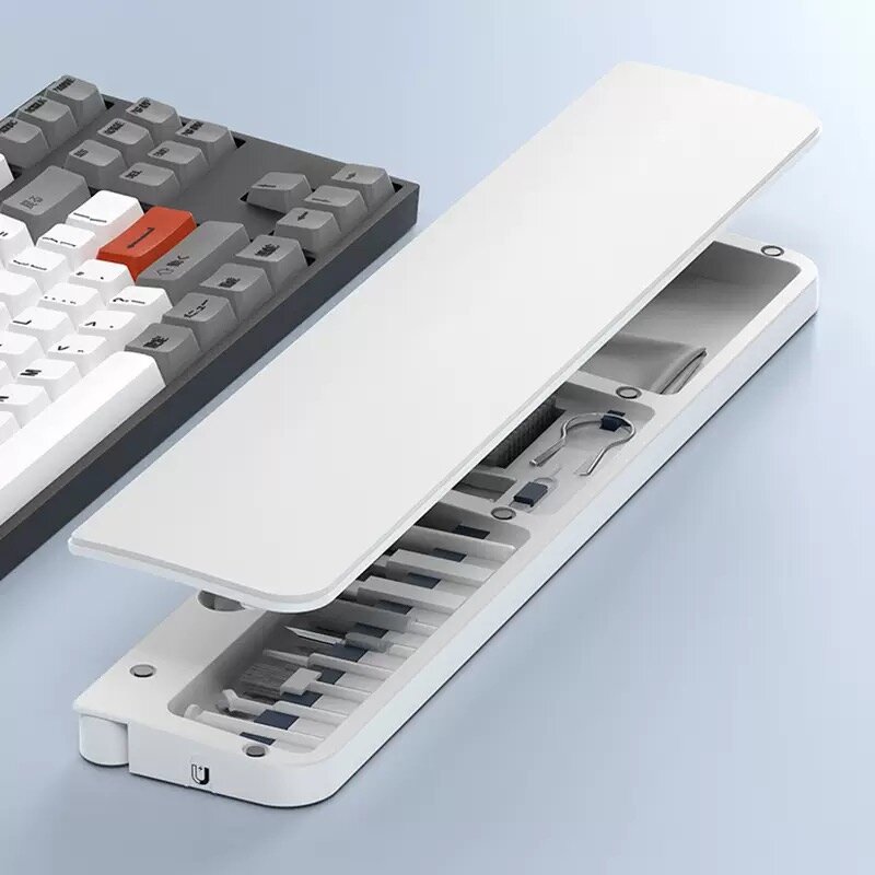 Подставка под запястье для клавиатуры + набор для чистки гаджетов, чёрный цвет