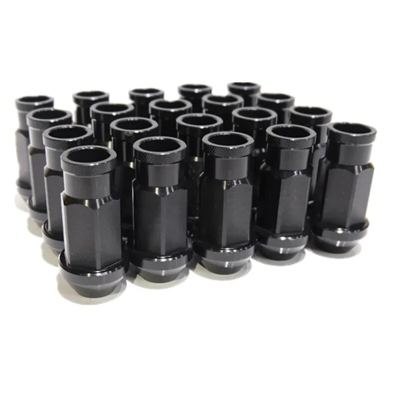 Черные гайки для колес M12x1.25, 50 мм