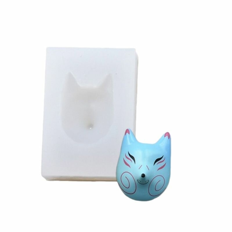 Сверхлегкая глиняная кукла мягкая керамическая эпоксидная маска лисы силиконовая форма-B