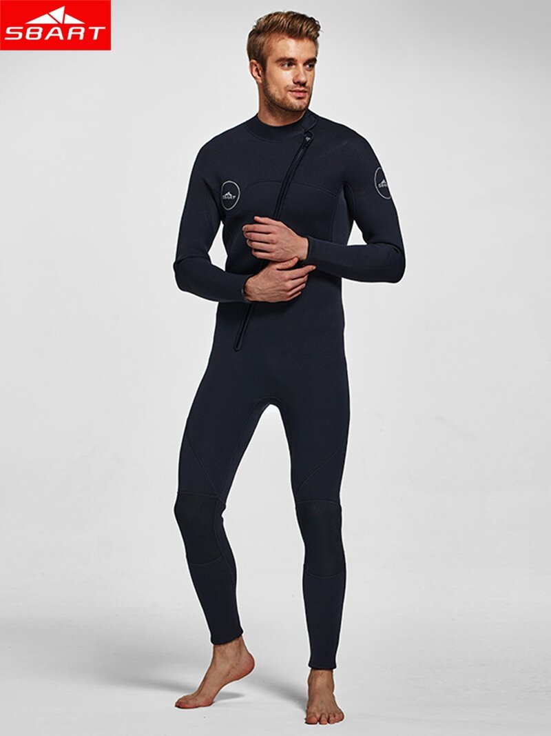 Гидрокостюм мужской длинный неопрен 3 мм Теплый и плотный гидрокостюм для серфинга и дайвинга