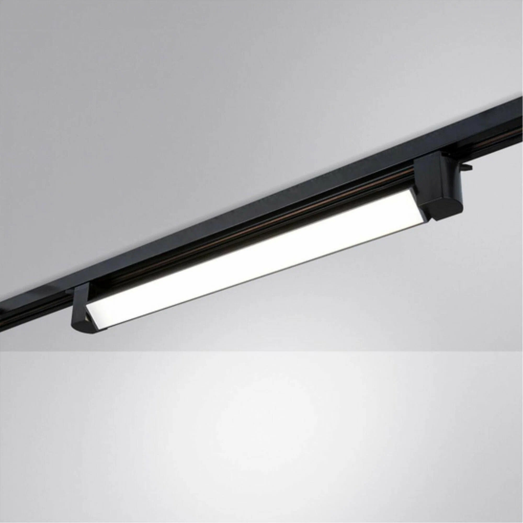 Трековый светодиодный светильник LINER, 20W, 4200K, Черный корпус, 480х33х34mm