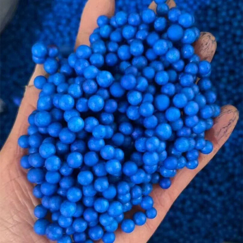 Синие бусины из пенопласта для слаймов 6-8 мм