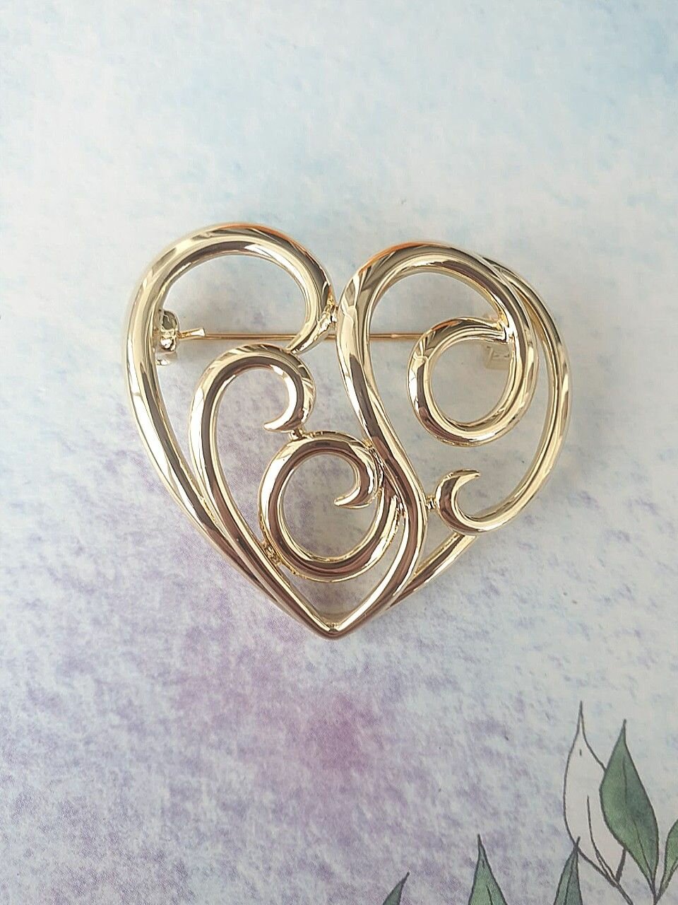 Брошь, фианит, искусственный камень