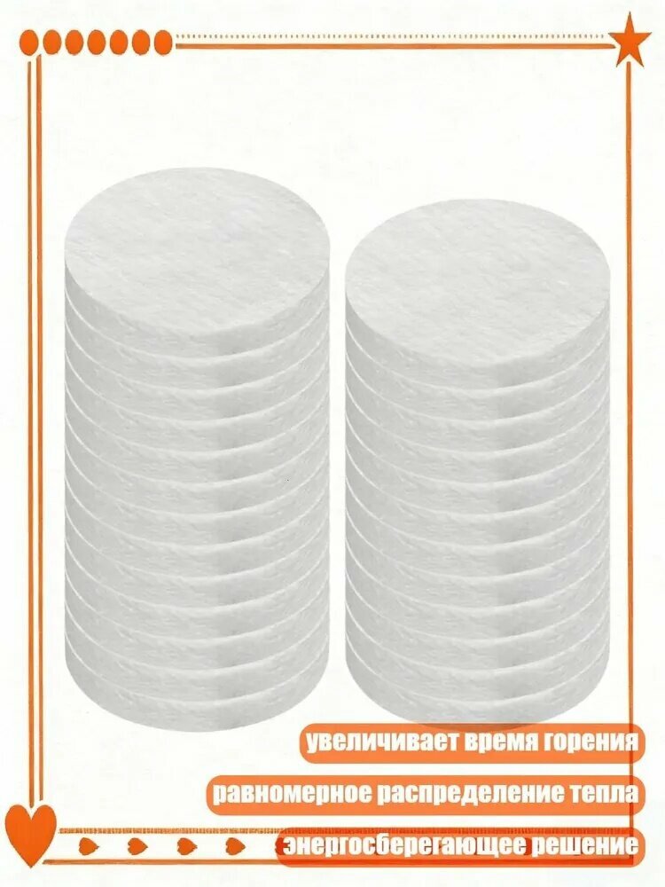 Круглая керамическая вата термостойкая для биокаминов