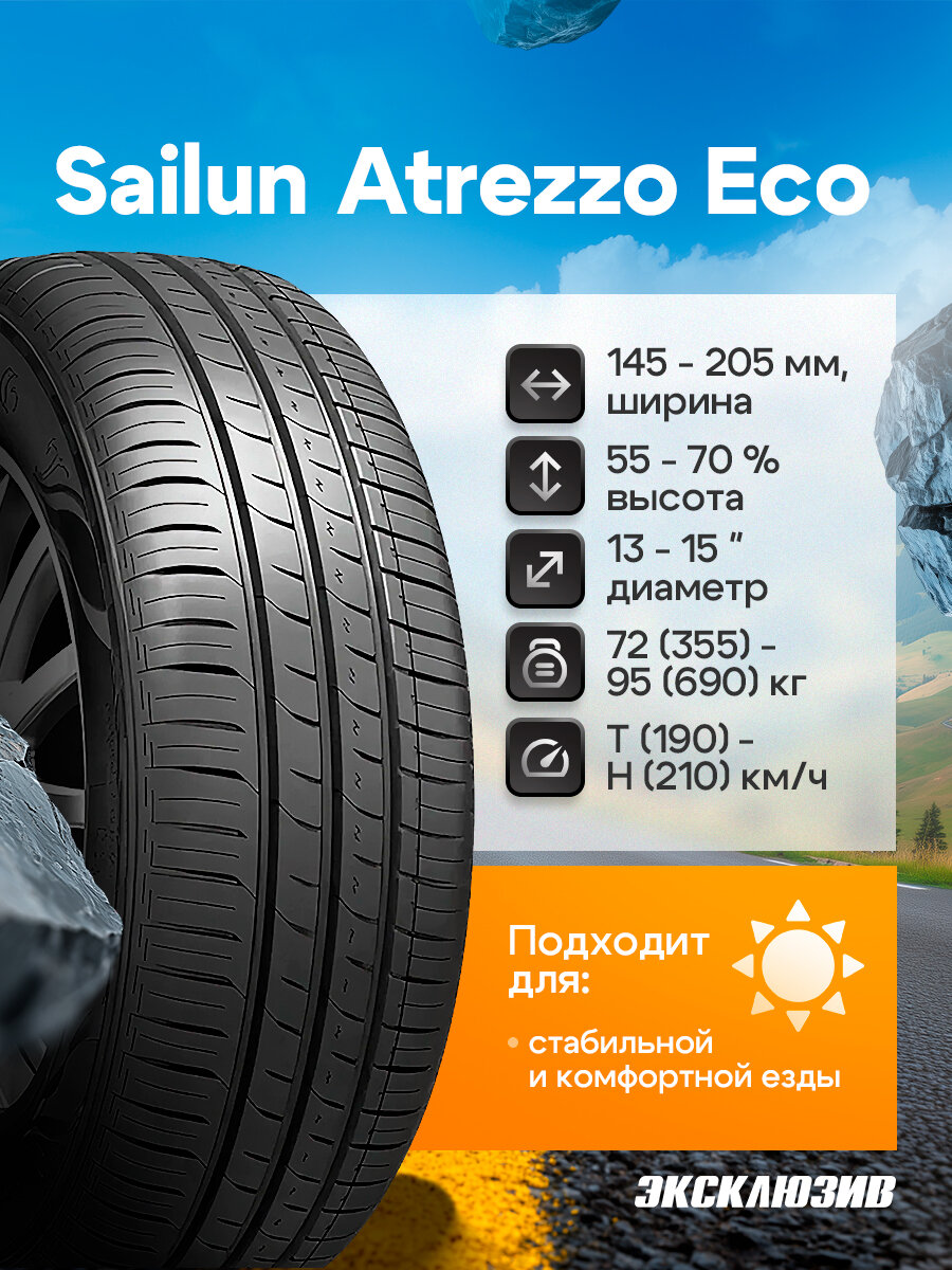 Летняя шина Sailun Atrezzo ECO 185/65 R14 86H