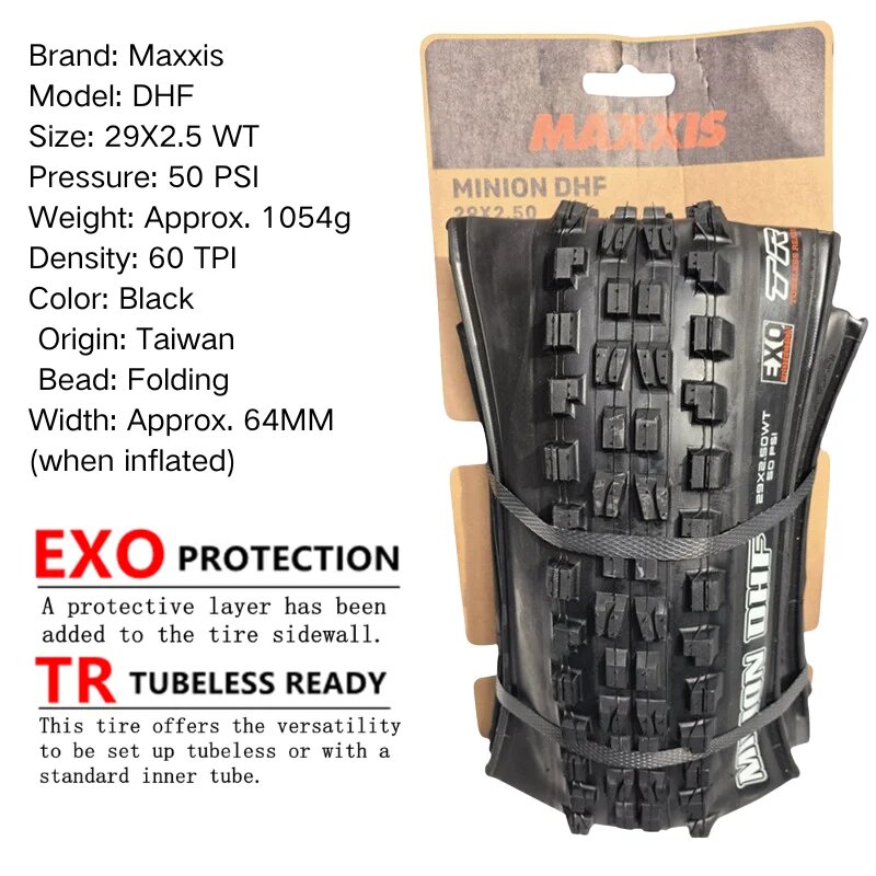 Maxxis Minion DHF (M301Ru) 26/27.5/29 дюймов Шины для горных велосипедов DHF 29X2.5 EXO TR B