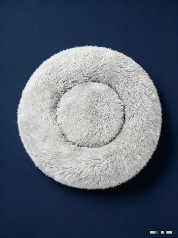 Лежанка экомех премиум, подстилка для кошек и собак мелких и средних пород с мехом, лежак для животных с бортиками, матрасик 40 см