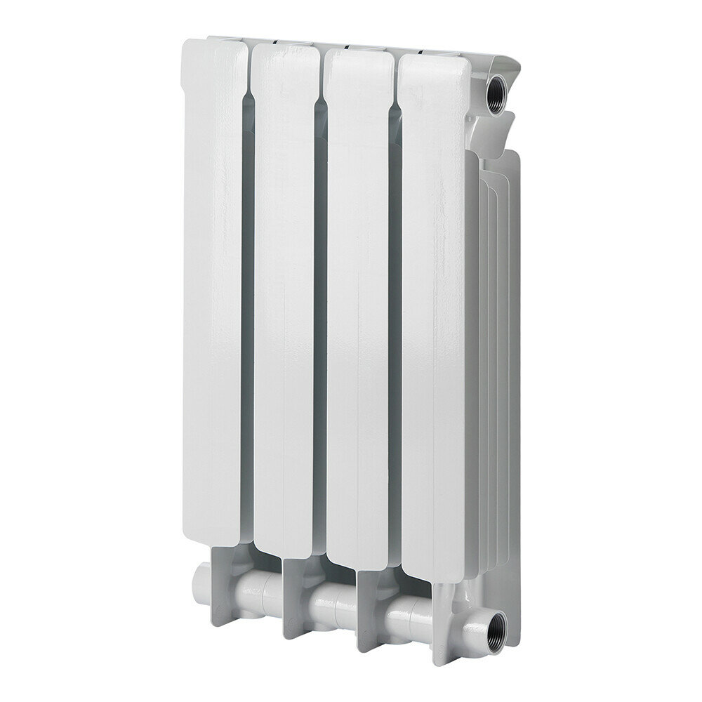 Радиатор биметаллический Rifar Base 500 мм 4 секции 1" боковое подключение белый
