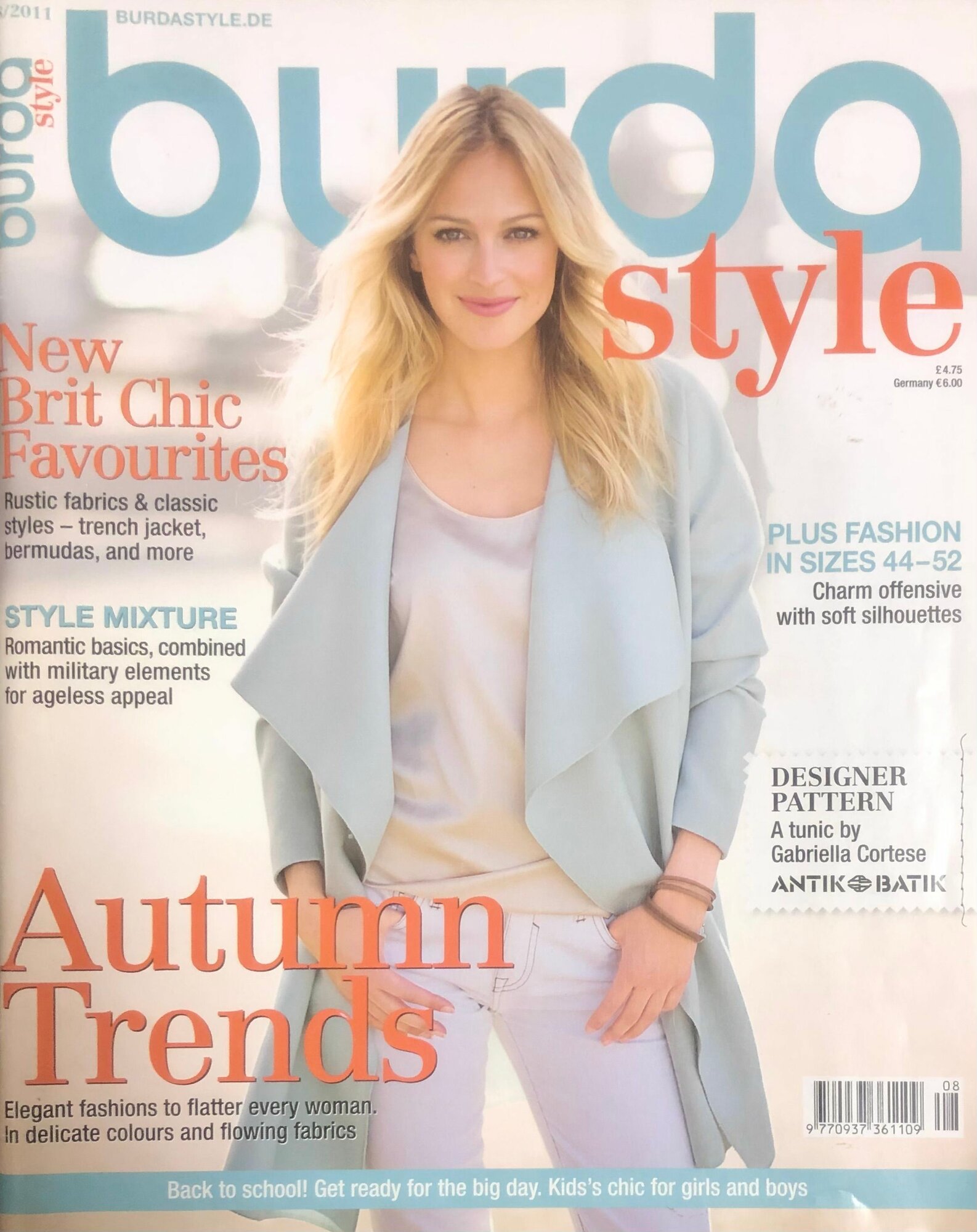 Журнал Бурда (Burda Style) № 8 2011 год на Английском #84