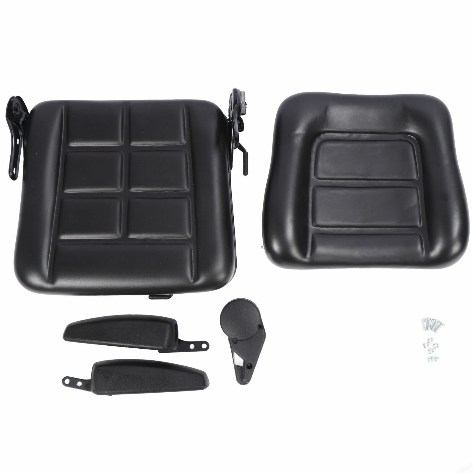 Черное сиденье для погрузчика/самосвала, с регулировкой, с подлокотниками