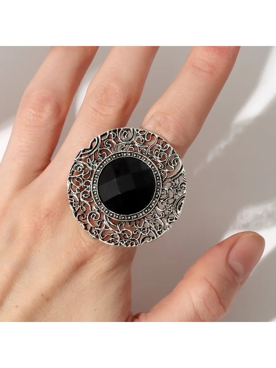 Кольцо, искусственный камень