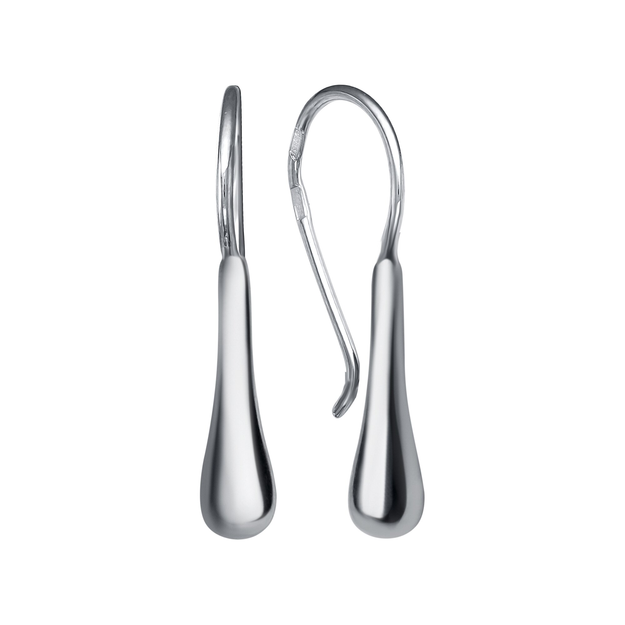 Серьги, серебро, 925 проба, родирование