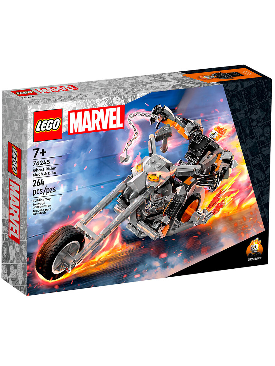Конструктор LEGO Marvel 76245 Призрачный Гонщик: робот и мотоцикл