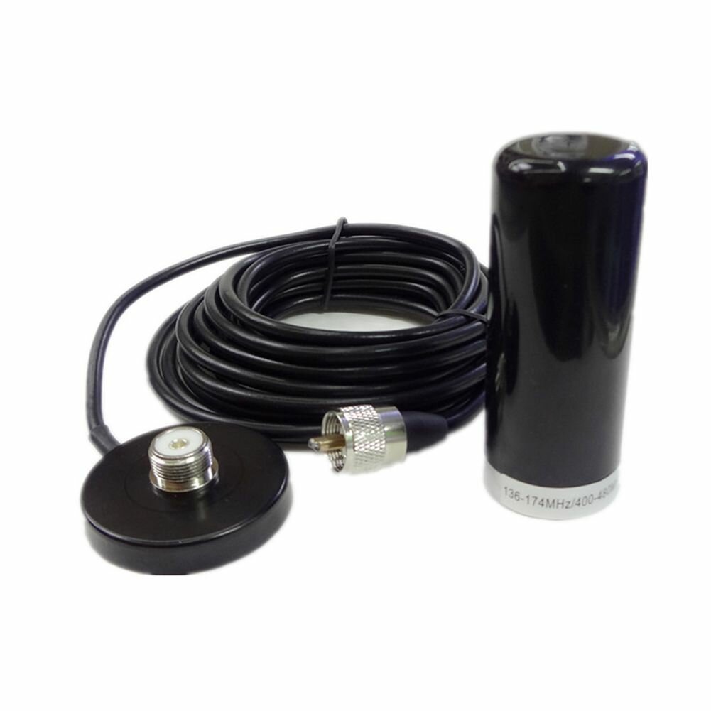 Антенна для рации автомобильная магнитная с разъёмом BNC, диапазон 136 174 / 400 470 МГц, длина 9 см, водонепроницаемая
