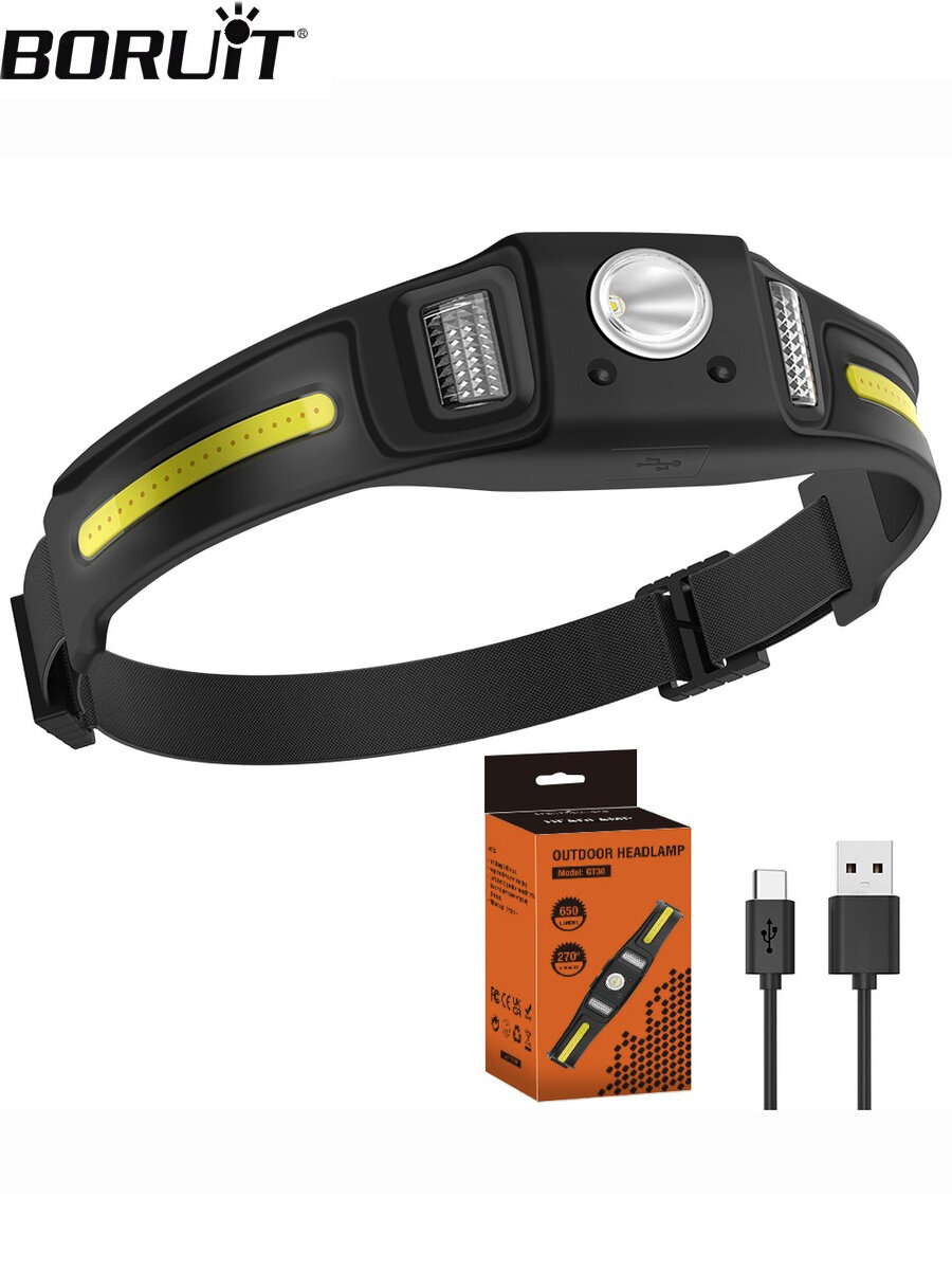 Налобный фонарик BORUiT GT30