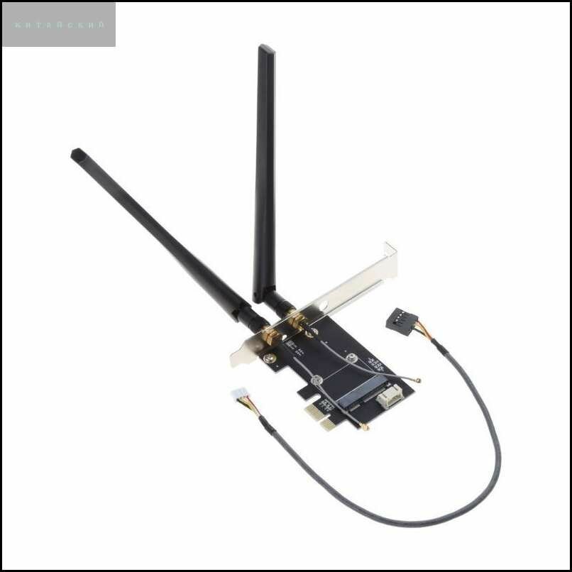 1 комплект) Карта адаптера MINI PCI-E для подключения к черная