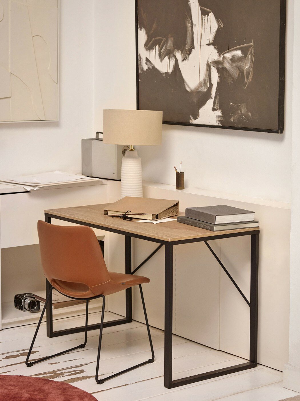 Письменный стол La Forma Talbot, шпон, металл, универсальный