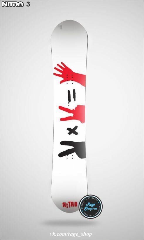 Наклейка на сноуборд полноразмерная водостойкая с ламинацией