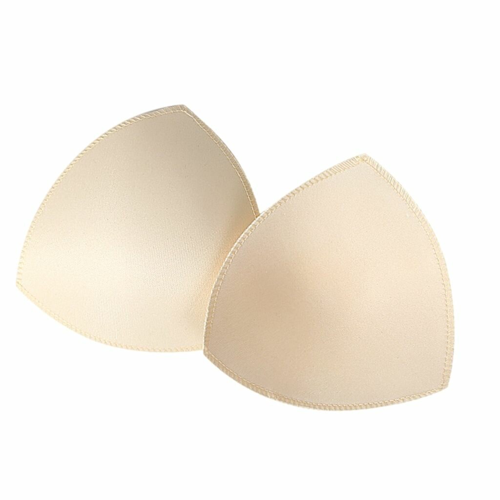 Накладка на грудь с треугольной губкой для спортивного белья-Тон кожи-Фиксация края