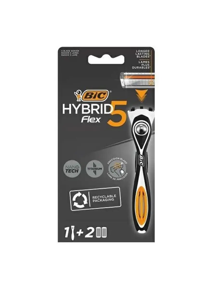 Бритвенный станок BIC Flex 5 Hybrid с пятью лезвиями мужской