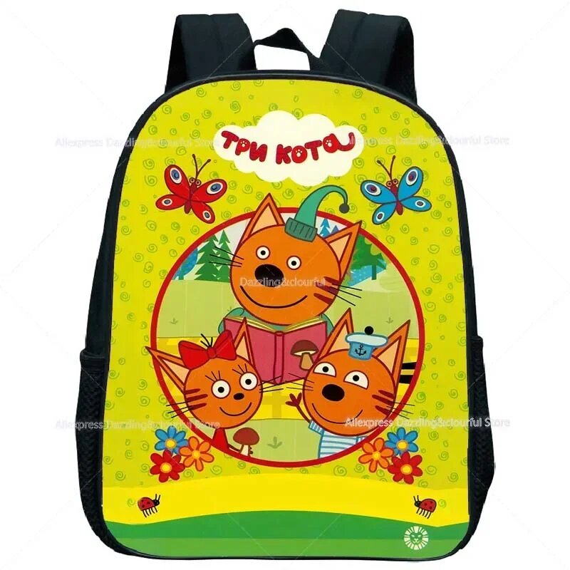 Рюкзак для детского сада «Три котята» E Cats, семейные детские рюкзаки для мальчиков и девочек, мини-моя семья, три счастливых кошек, Mochila, подарок