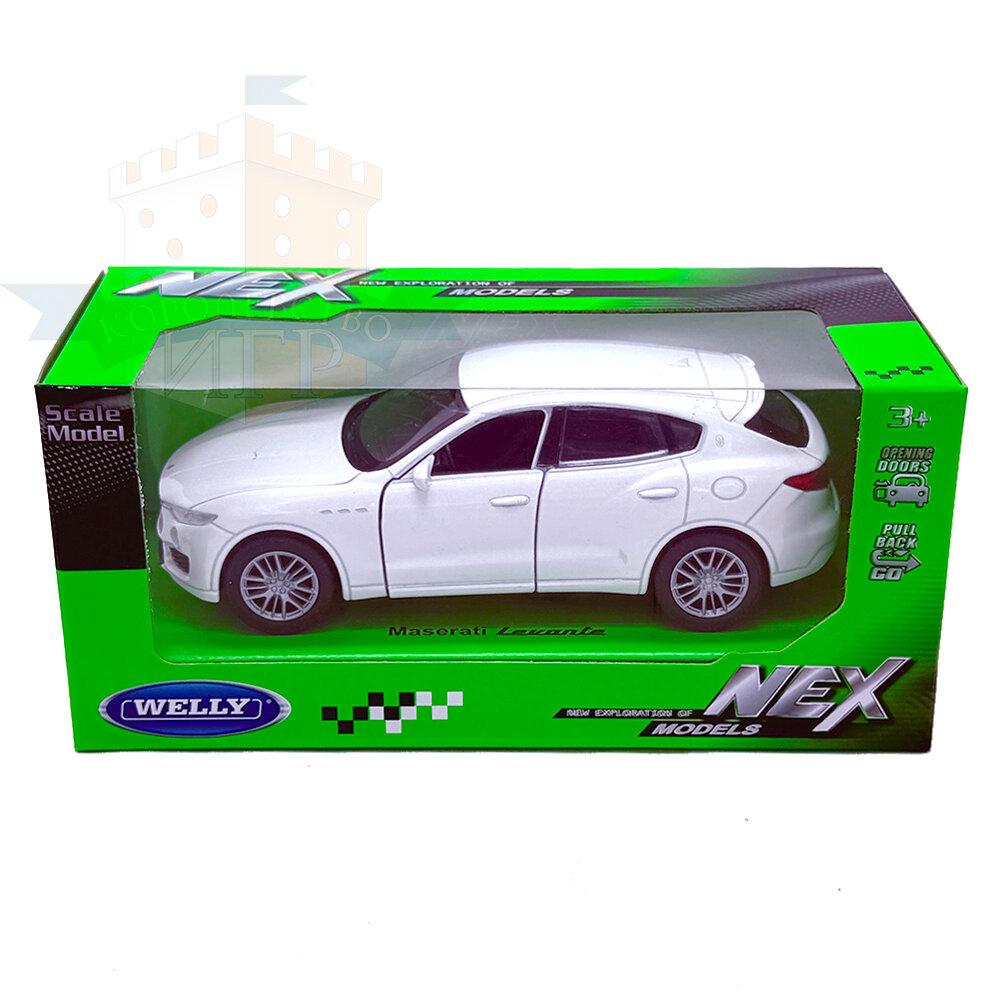 Машинка Welly Maserati Levante, 1:32, белый, арт.39892CW-W, коллекционная