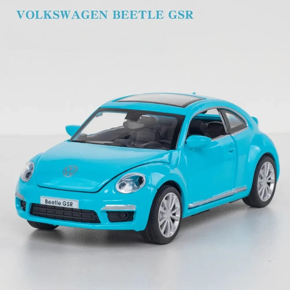 Металлическая модель Volkswagen Beetle GSR, голубой, 1:32